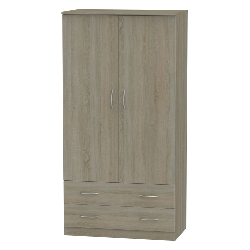 Avon 3ft 2 Drawer Wardrobe | Ready Assembled | UK Delivery